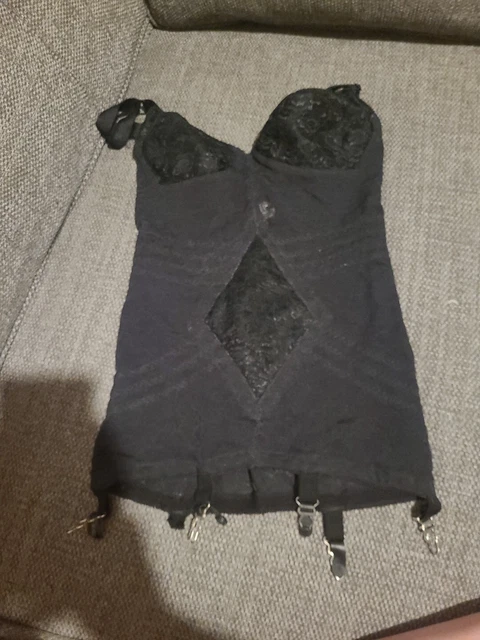 Rago Firm Girdle Bullet Bra Suspender 50s Made In Usa 34b £19 00