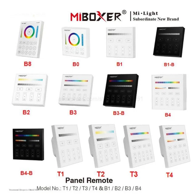 MILIGHT MIBOXER RGB RGBW LED 4-Zone Wand Touch Panel Controller ...
