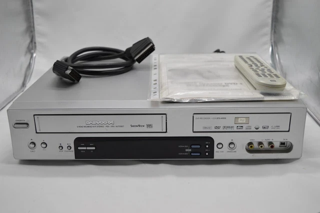 COMBI MAGNÉTOSCOPE LECTEUR DVD cassette enregistreur VHS K7 Daewoo DFX ...