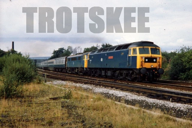 35MM SLIDE BR British Rail Diesel Loco Class 47 47702 Moses Gate 1979 ...