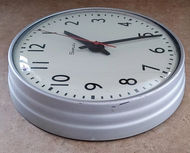 VINTAGE 1965 SIMPLEX USA School Wall Clock Rare Original Electric ...