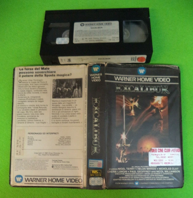 VHS FILM EXCALIBUR 1983 Nigel Terry Helen Mirren WARNER WIV 72018 (F218 ...