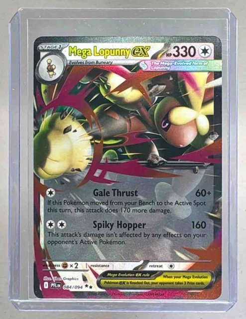 MEGA LOPUNNY EX 2025 Pokemon Phantasmal Flames - PFL EN #084/094 Double ...