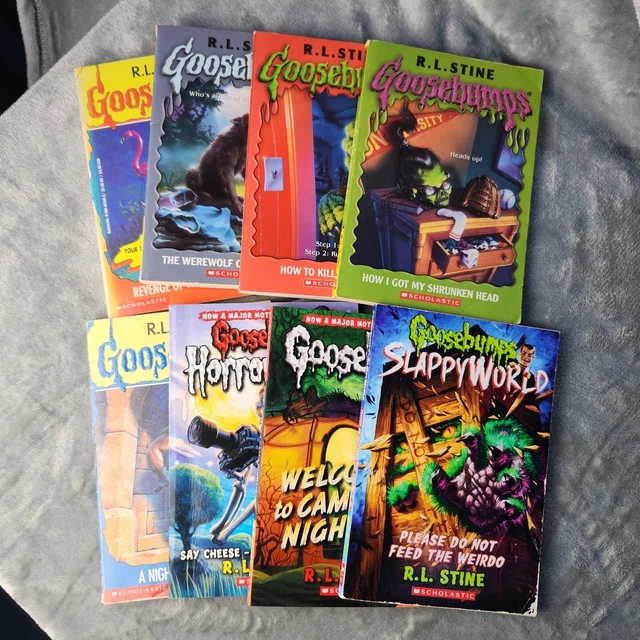 8X GOOSEBUMPS MIXED Titles PB Book Bundle Lot Slappyworld Horrorland R ...