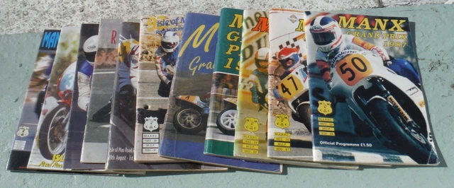 MANX GRAND PRIX Programmes Bundle 1980'S 90'S £6.49 - PicClick UK