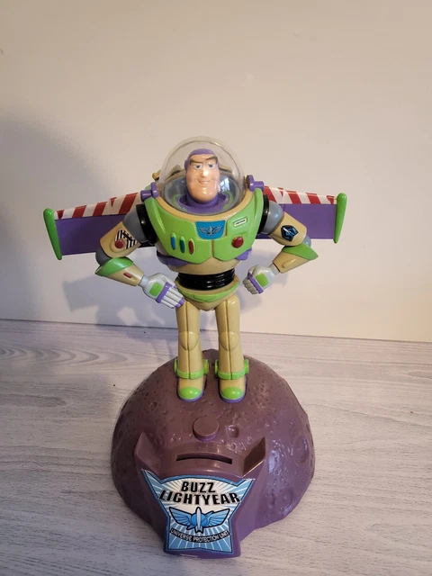 VINTAGE THINK WAY Toy Story Buzz Lightyear Electronic Talking Money ...