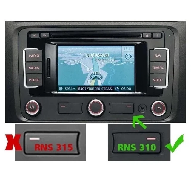 ORIGINAL PACKAGING VW SD card for radio GPS navigation Europe West V12 RNS 310 £84.64 - PicClick UK