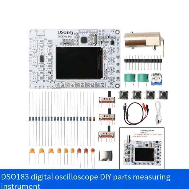 DSO183 500KHZ DIGITAL Oscilloscope Kit DC 5V with Waveform Storage ...