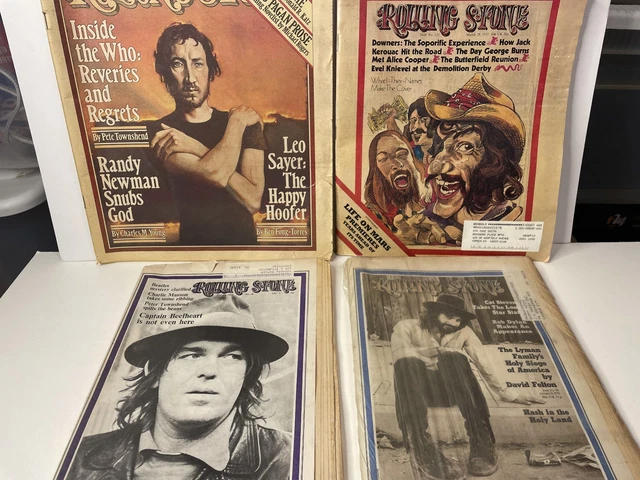 VINTAGE ROLLING STONE Magazines 1970, 1972, 1977, 2008 Lot of 4 Beatles ...