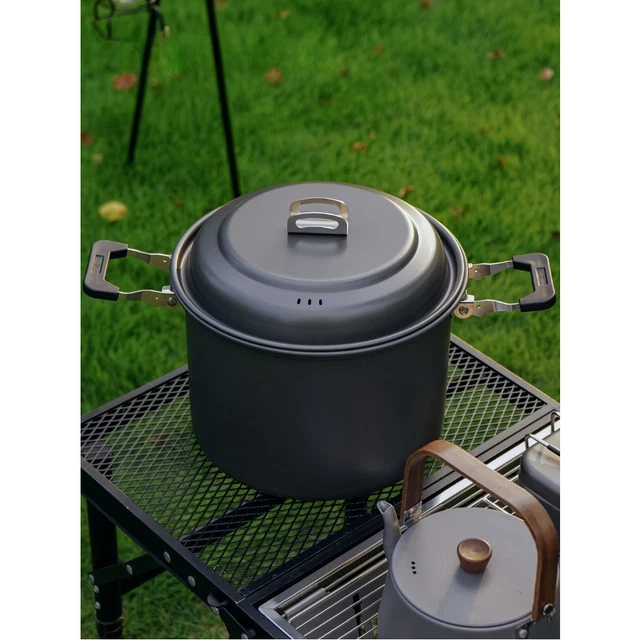 OUTDOOR 6L STAINLESS Steel Dual Purpose Pot for Steaming Boiling ...