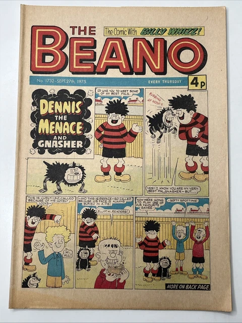 BEANO COMIC - SEPTEMBER 27th 1975 - 50th Birthday Gift - Vintage 70s ...
