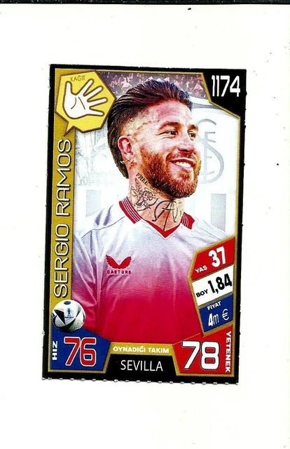 CARTA CALCIO 2024 Futbol Ateşi - Ramos 1 - Siviglia - stampata in ...