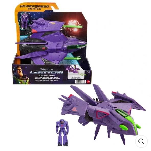 DISNEY PIXAR LIGHTYEAR Hyperspeed Series Zurg Fighter Pilot Ship et ...