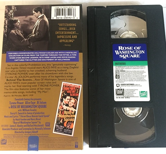 ROSE OF WASHINGTON Square VHS Tape Ships Free Same Day With Tracking £7 ...