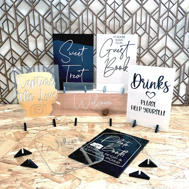 CLEAR ACRYLIC RECTANGLE Table Sign - Wedding Table Signs Acrylic Blank ...