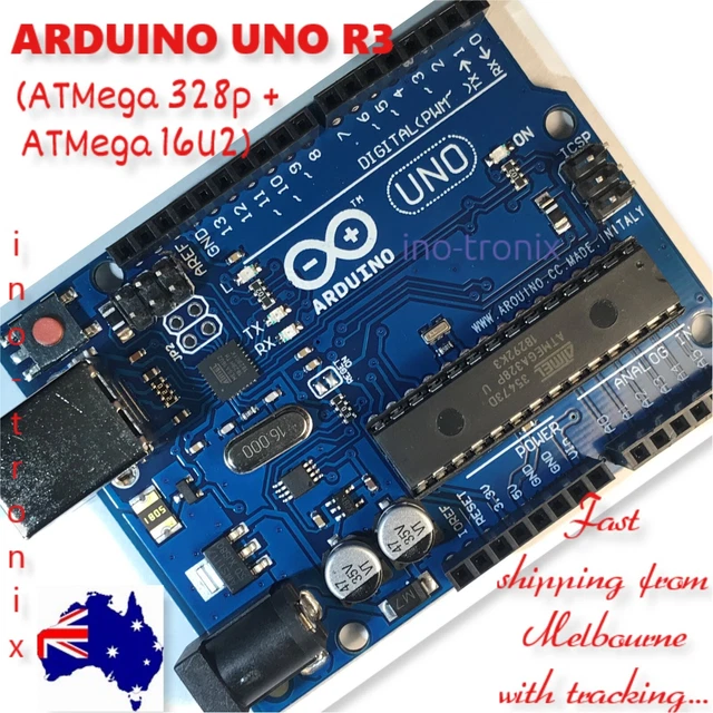 ARDUINO UNO R3 compatible board with ATMEL ATMega 328P & Mega 16U2, USB ...