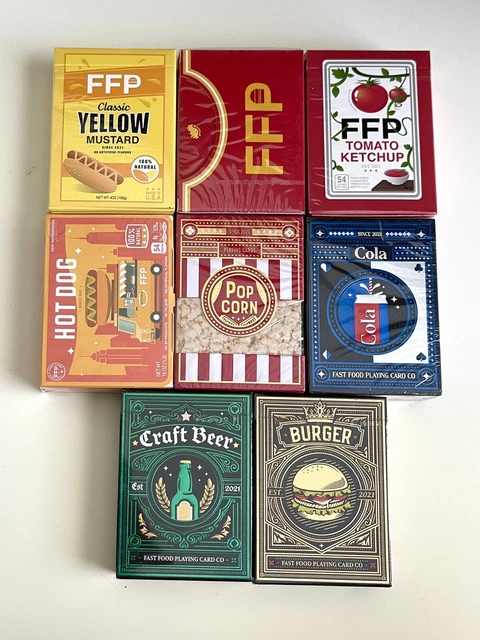 8 SET OF Fast Food Playing Cards (rare, Fontaine, Dananddave,theory11 ...
