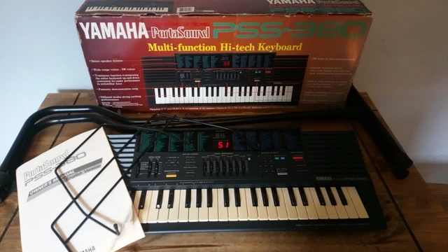 VINTAGE 1980S YAMAHA PortaSound PSS-380 Digital Synthesizer, Keyboard ...