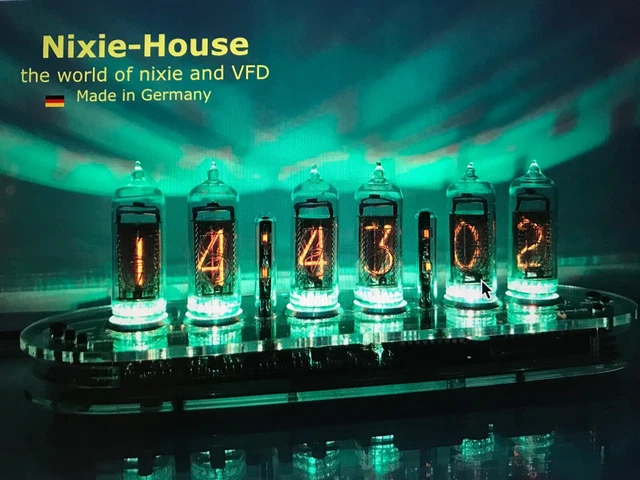 NIXIE CLOCK, NIXIE tube clock, Nixie Uhr, Nixie IN 14, Made in Germany ...