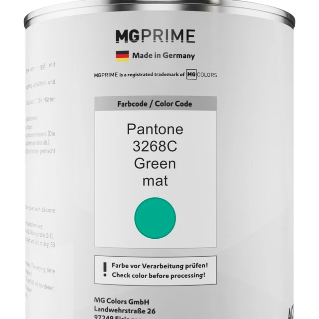 PANTONE 3268C GREEN mat peinture acrylique 1,5 Litres 1500 ml ...