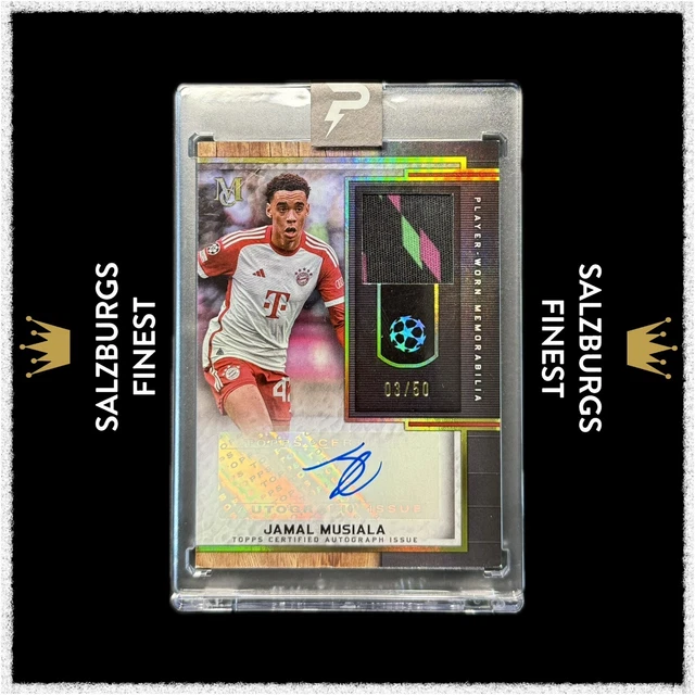 TOPPS UEFA MUSEUM Collection 23/24 Jamal Musiala Auto Patch /50 🔥 ...