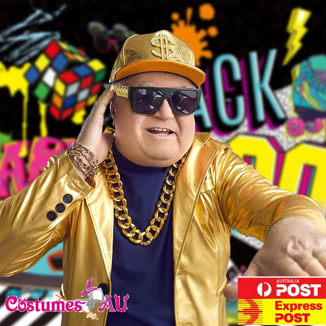 MENS HIP HOP Rapper 80s Costume Accessories Gangster Ali G Chunky Rock ...