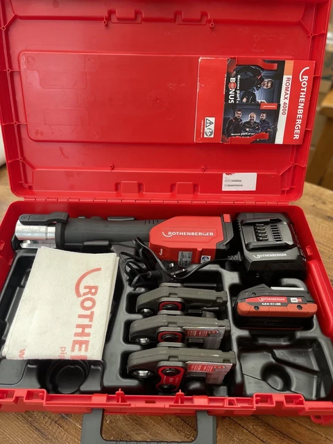 ROTHENBERGER ROMAX 4000 Pipework Crimping Press Tool Set (Type M) £ ...