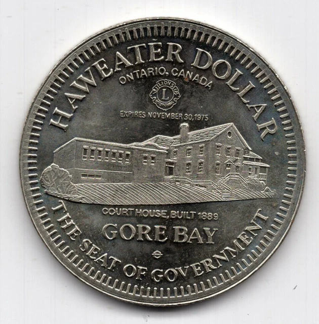 1975 MANITOULIN ONTARIO Trade Dollar Token Canada Haweater $19.99 ...