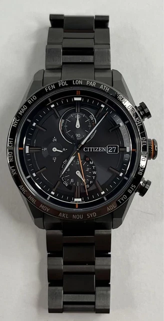 CITIZEN ATTESA H800-T025871 AT8185-62E Eco Drive Titanium Solar Mens ...