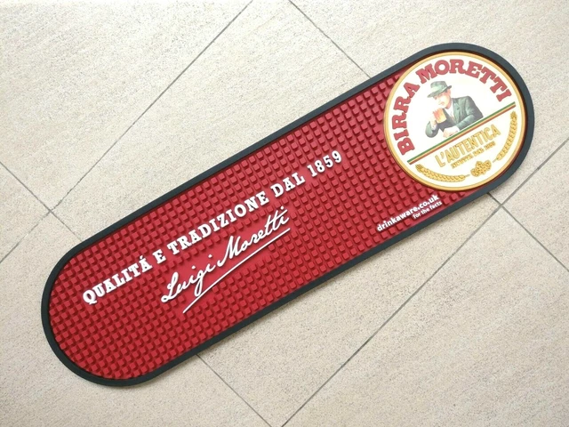 BIRRA MORETTI TROPFMATTE Barmatte Spill Mat Bar Runner Bar & Home pubs ...