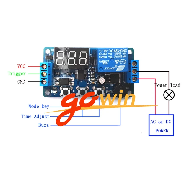12V PROGRAMMABLE TIMER relay module Delay Timer Control Switch with LED £6.67 - PicClick UK