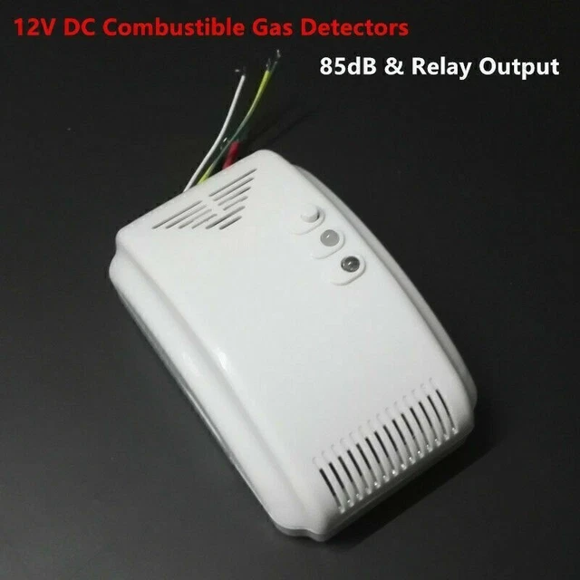 12V COMBUSTIBLE LPG Natural Gas Leak Detector Propane Alarm For RV Van ...