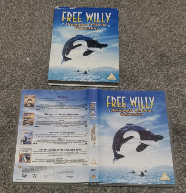 FREE WILLY COMPLETE 4 Movie Collection DVD Children's Film Box Set £5. ...