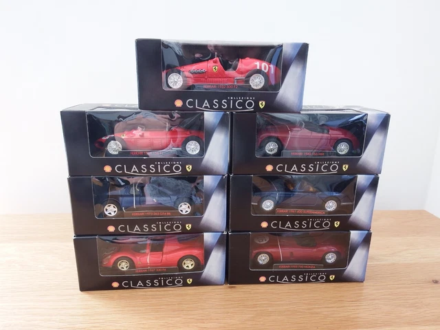 SHELL CLASSICO COLLECTION Set of 7 Die Cast Ferrari Model Cars £13.20 ...
