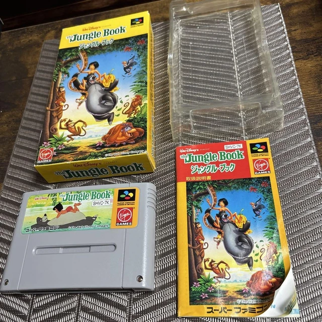 DISNEY THE JUNGLE Book Super Famicom Japan Complete Boxed Set SHVC-7K ...