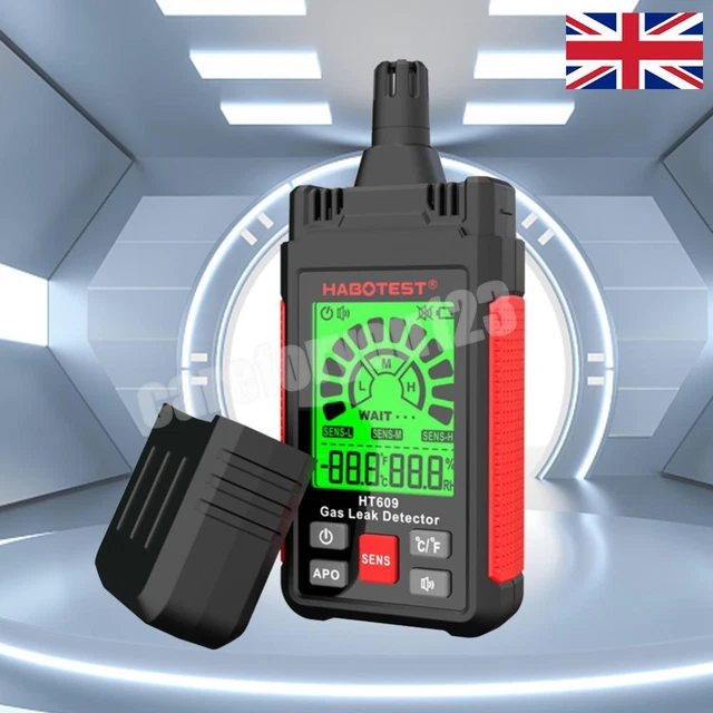 GAS LEAK DETECTOR LCD Screen Gas Detector Automatic Shutdown Natural ...