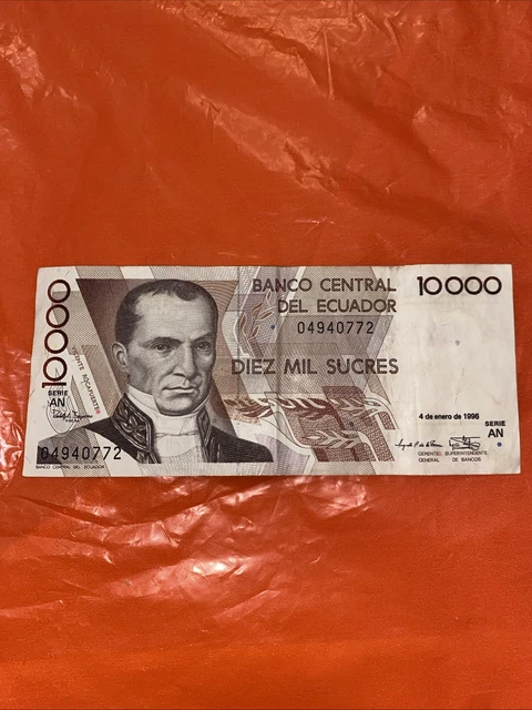 ECUADOR BANKNOTES 10000 Sucres Combine Shipping 📬 $6.00 - PicClick