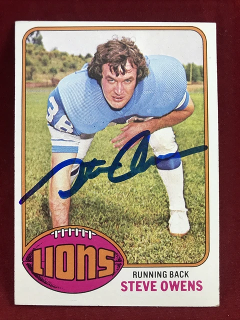 STEVE OWENS - Oklahoma Sooners - Carte dédicacée Lions de Detroit ...