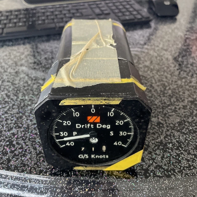 EX-MOD JET ENGINE Aircraft Smiths Ground Speed & Drift Indicator Dial £ ...