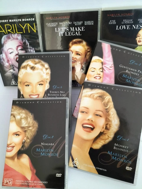 MARILYN MONROE THE Diamond Collection 7 DVDs Monkey Business Niagara ...