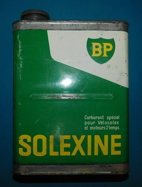 ANCIEN BIDON HUILE 2L . Bp Solexine . Solex Mobylette .Oil Can Motor ...