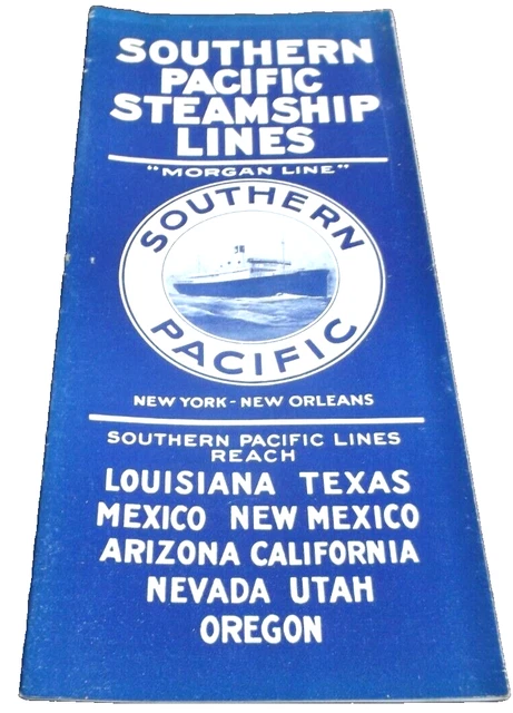 1930'S SOUTHERN PACIFIC STEAMSHIP MORGAN LINES S.S. DIXIE BOOKLET £33. ...