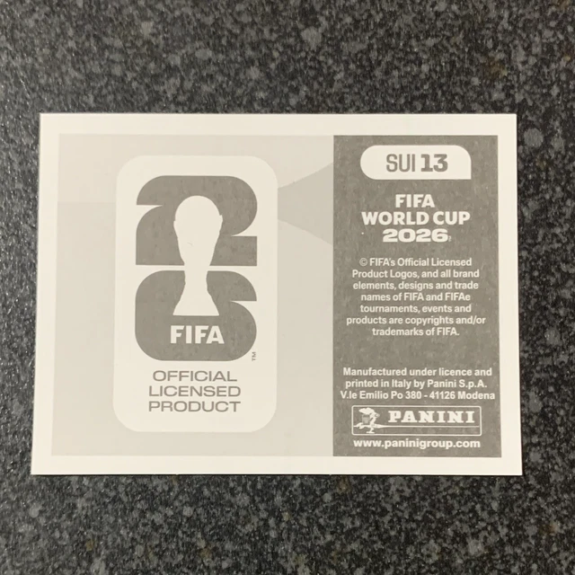 PANINI FIFA WORLD Cup 2026 Sticker Switzerland Team Football SUI 13 £1. ...