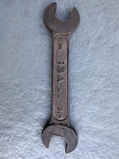 BSA VINTAGE OPEN Ended Spanner No. 10 - 1/2 & 9/16 - BSA Motorcycles £8 ...