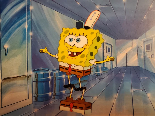 SPONGEBOB SQUAREPANTS ORIGINAL Production Cel Cell Animation Art Set Up ...