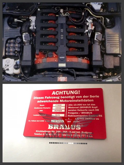 MERCEDES BRABUS STYLE sticker body badge engine emblem logo metallic ...