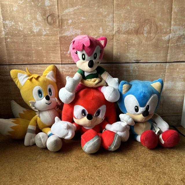 SONIC THE HEDGEHOG Plush Knuckles Plushes BUNDLE Teddy AMY Knuckles X4 ...