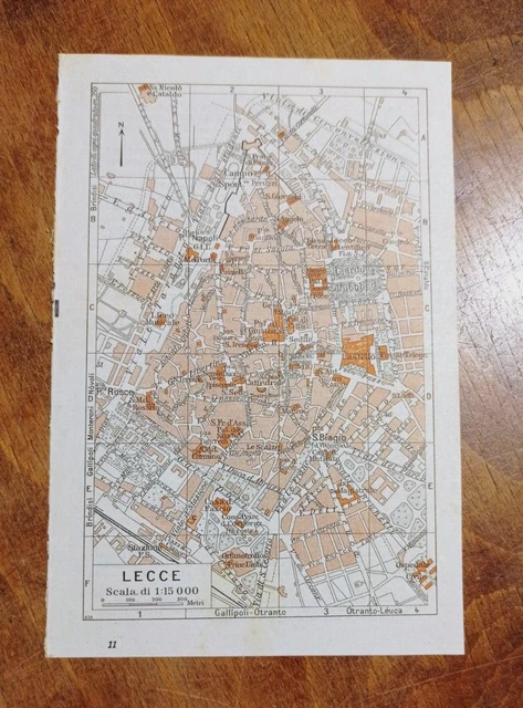 STAMPA ANTICA MAPPA MAPPA PUGLIA LECCE - 1940 EUR 7,90 - PicClick IT