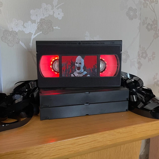 RETRO VHS LAMP, Terrifier, Horror Movie, Art The Clown, Night Light, TV ...