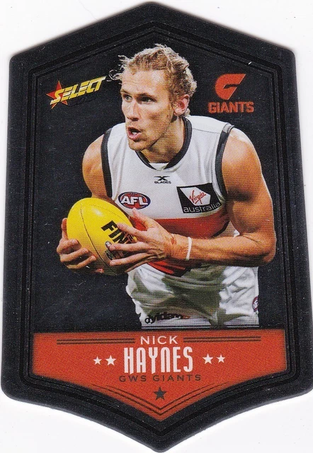 AFL 2018 SELECT GWS Giants - Nick Haynes Die cut Card No.DC68 $2.30 ...